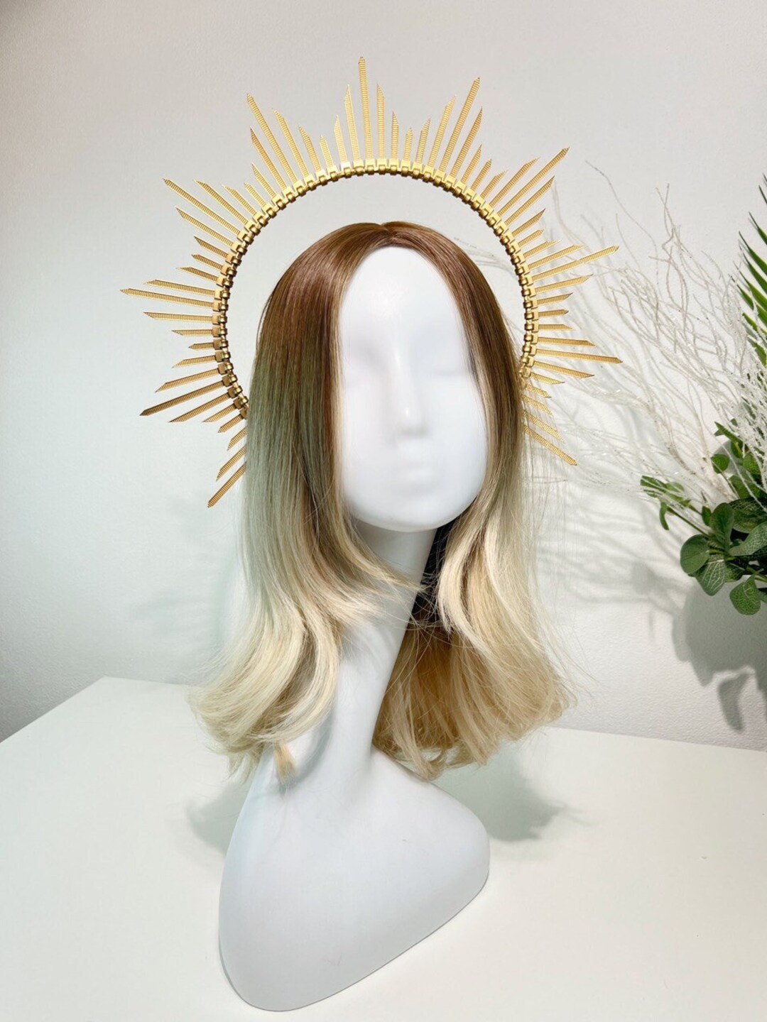Sun Halo Crown, Gold Halo Crown, Sun Goddess Crown Halo, Sun Crown ...