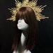 Sun Goddess Crown, Gold Halo Crown, Sun Crown Headpiece, Sun Halo ...