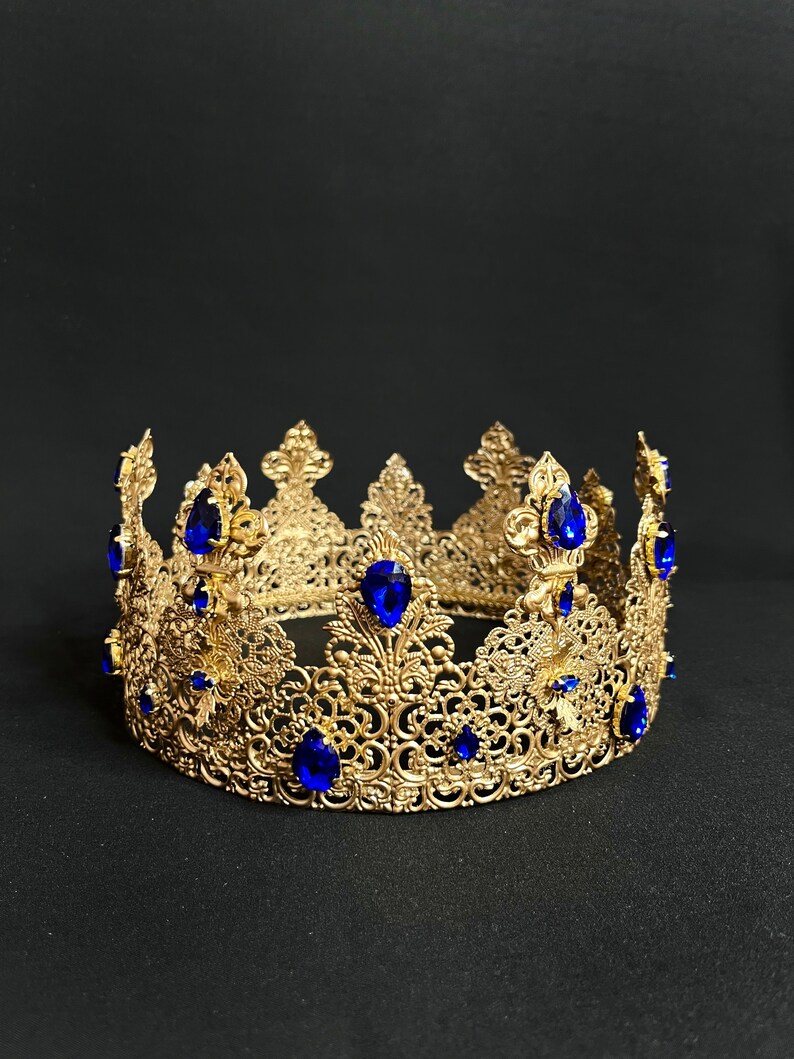 King Crown for Men Burgundy Crown Coronation Crown Male - Etsy