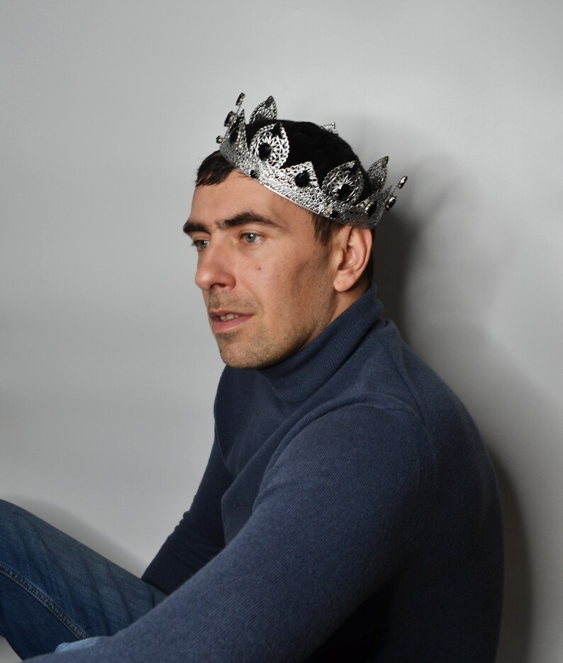 Man Crown King Crown for Man Mens Crown Headpiece Medieval - Etsy