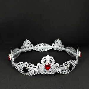 King Crown for Men, Red Black Crown, Silver Crown, Medieval Crown ...