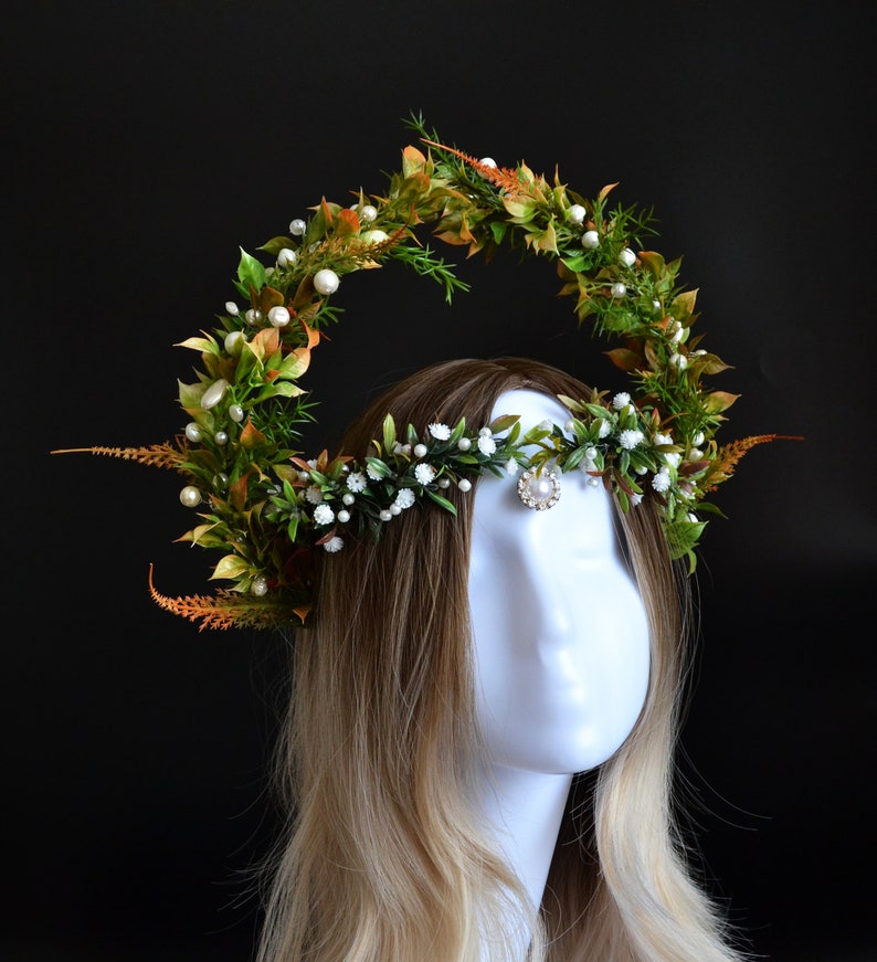 Elf Crown Fairy Crown Greenery Crown Elven Tiara Materniry - Etsy