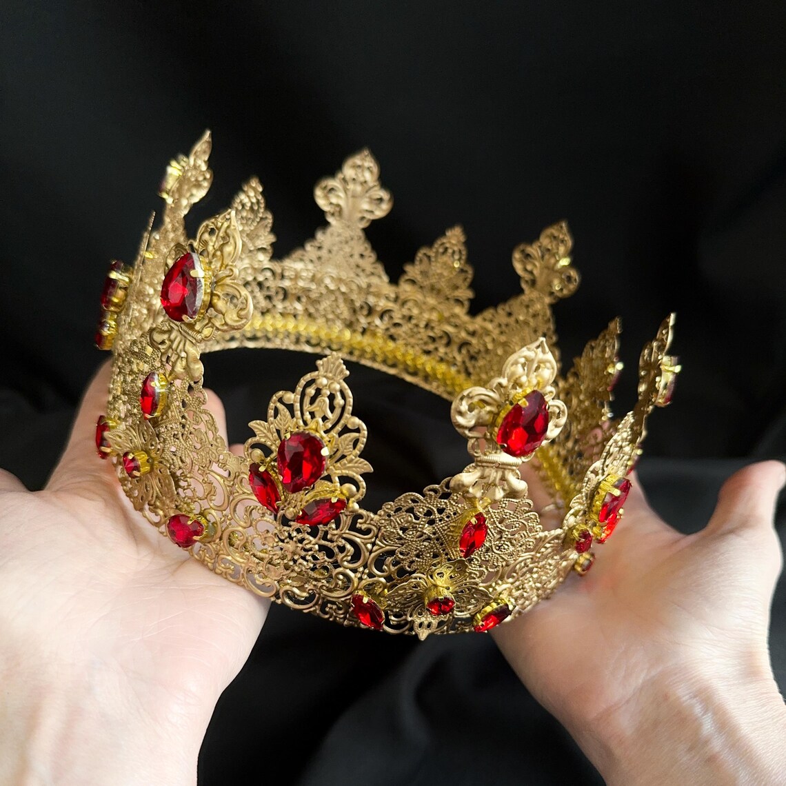 King Crown, Male Crown, Medieval Renaissance Festival Headpiece - Etsy