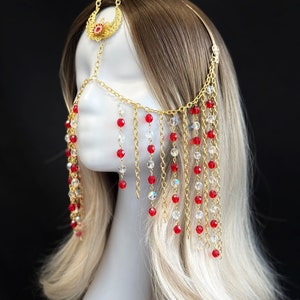 Face Chain Headpiece, Gold or Silver Hair Chain, Hair Jewelry Chain ...