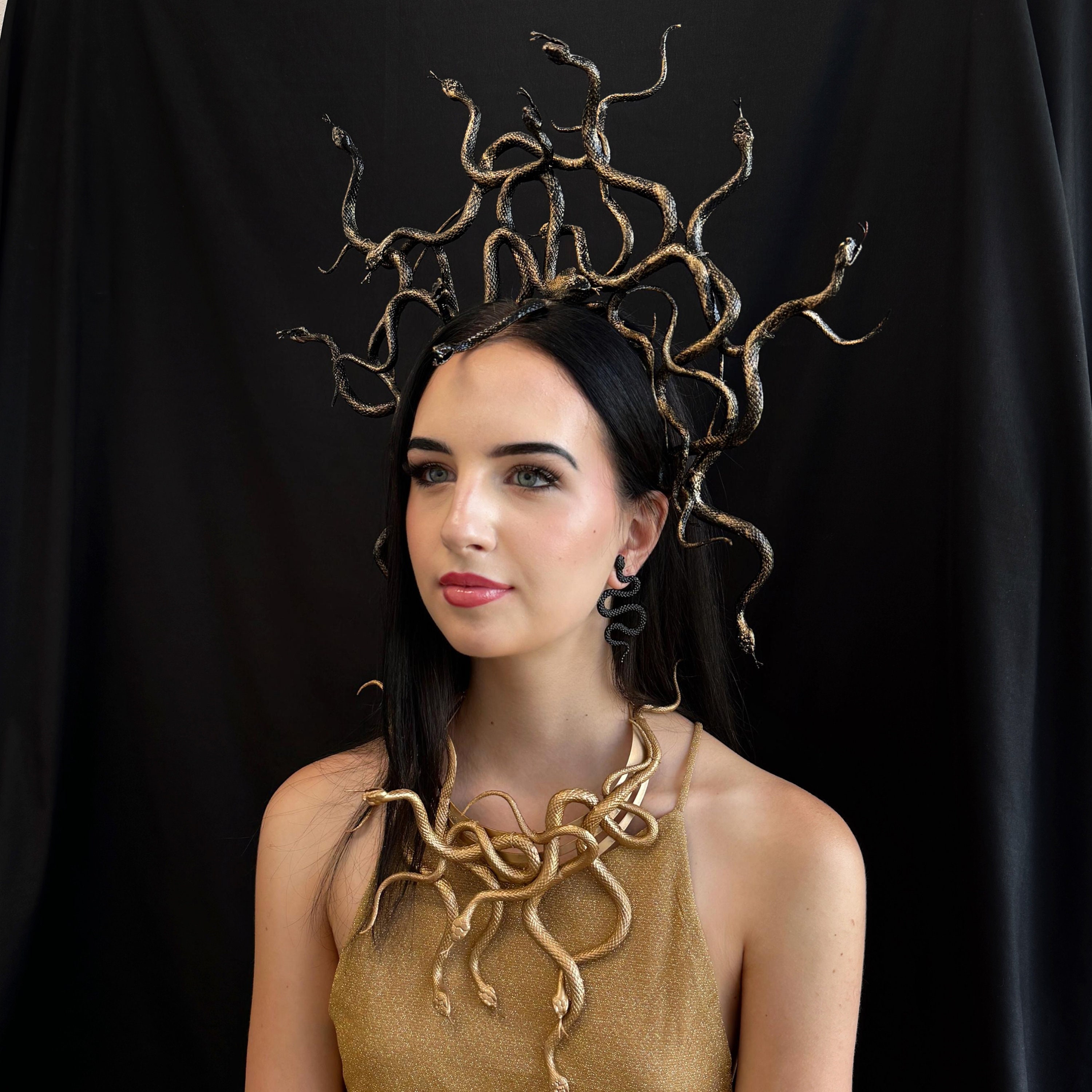 Medusa Gorgon Crown, Serpent Halo, Snake Headpiece - Etsy