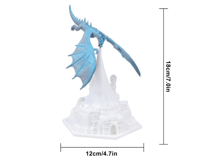 3D Printed Dragon Night Light LED Desk Lamp Dragon Breathing Fire - Etsy