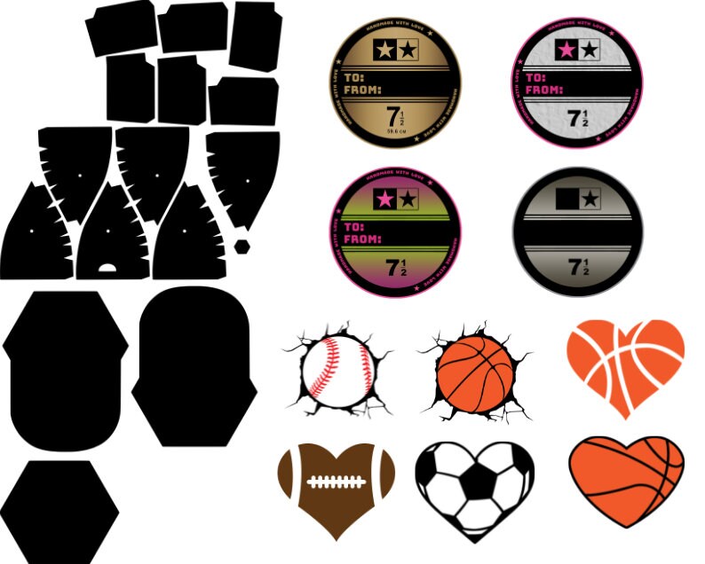 Baseball Treat Box SVG, Basketball Box SVG, Favor Box Cap Gift Box SVG ...