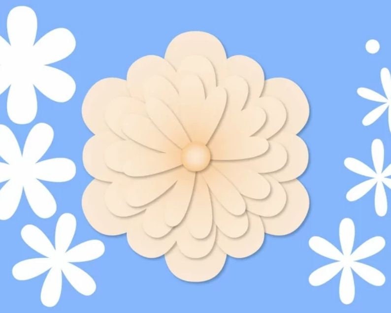 3D Layered Paper Flower Collection - Svg Flowers Bundle - Rolled ...