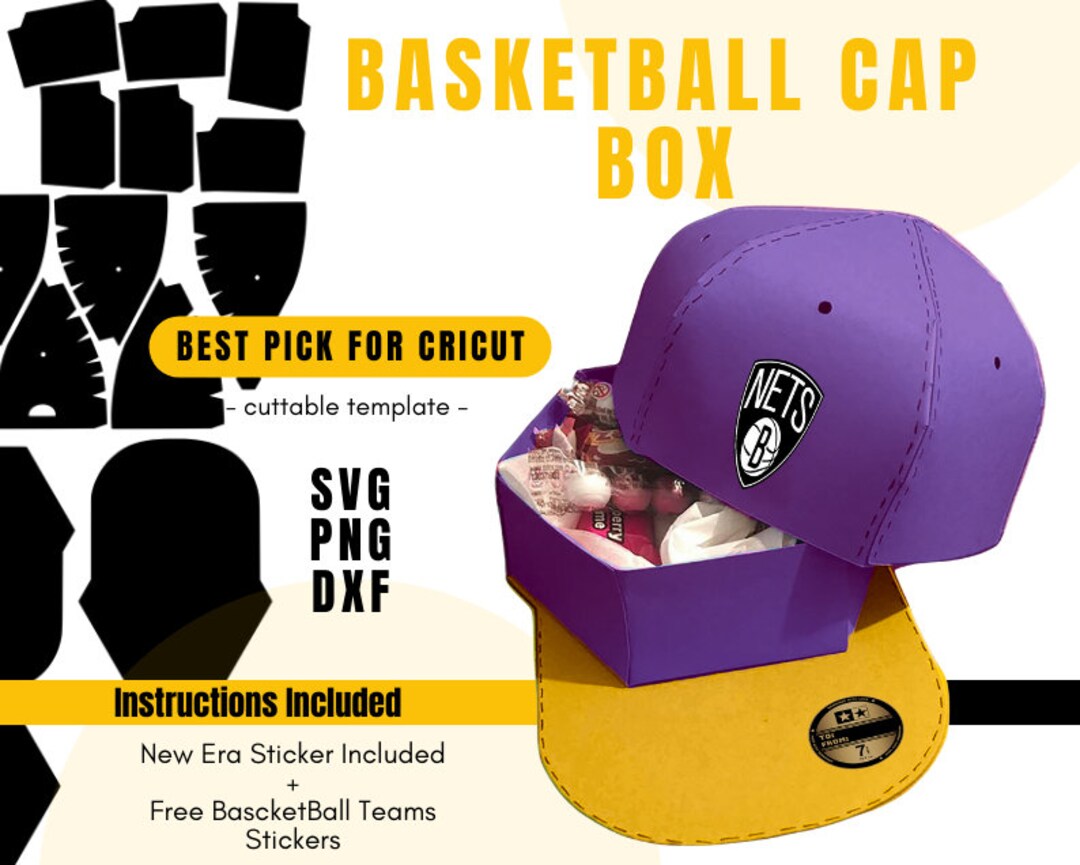 Basketball Favor Box SVG, Baseball Box SVG, Treat Box Cap Gift Box SVG ...