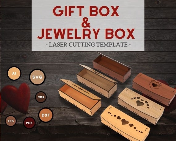 Laser Cut Template Gift Box & Jewelry Box Laser Cutting - Etsy