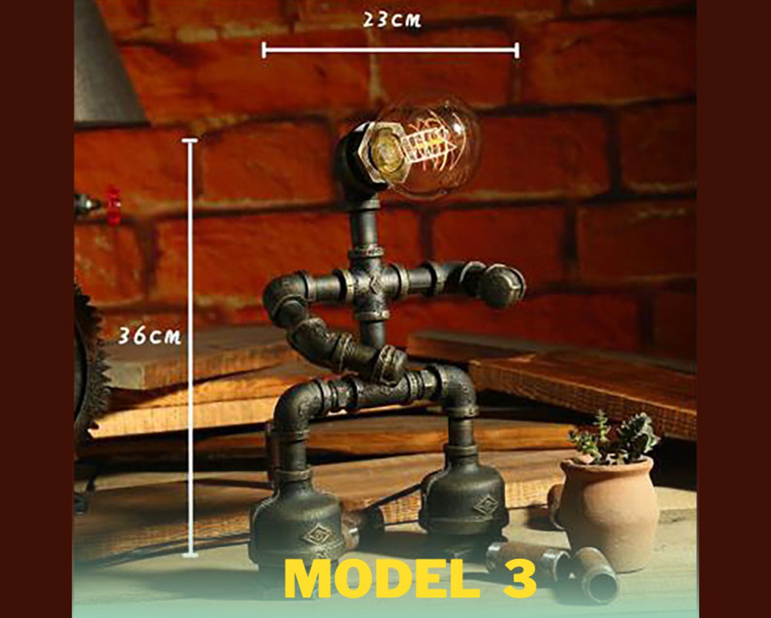 Pipeman Desk Lamp Industrial Iron Pipe Lighting Lamp - Etsy