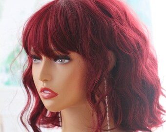 Short Red Wig | Etsy