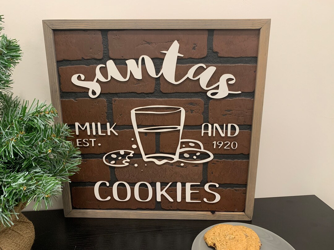 Santa’s Cookies 3D Sign - Etsy