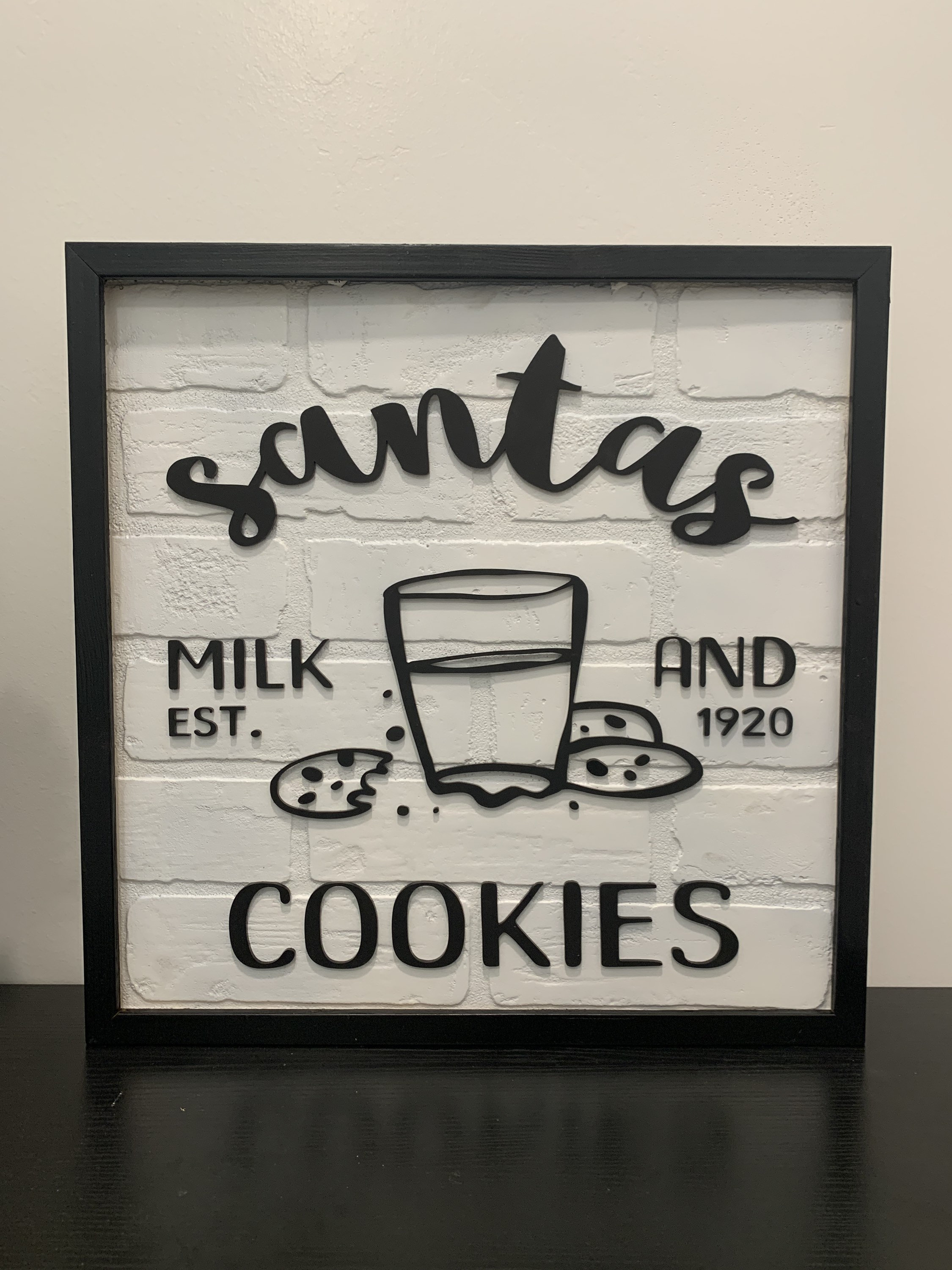 Santa’s Cookies 3D Sign - Etsy