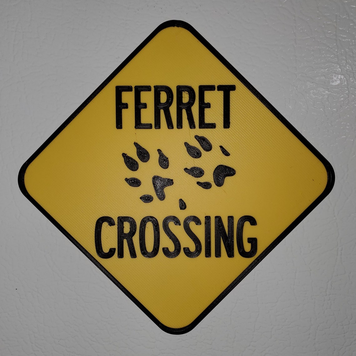 3D Printed Ferret Themed caution Sign | Etsy