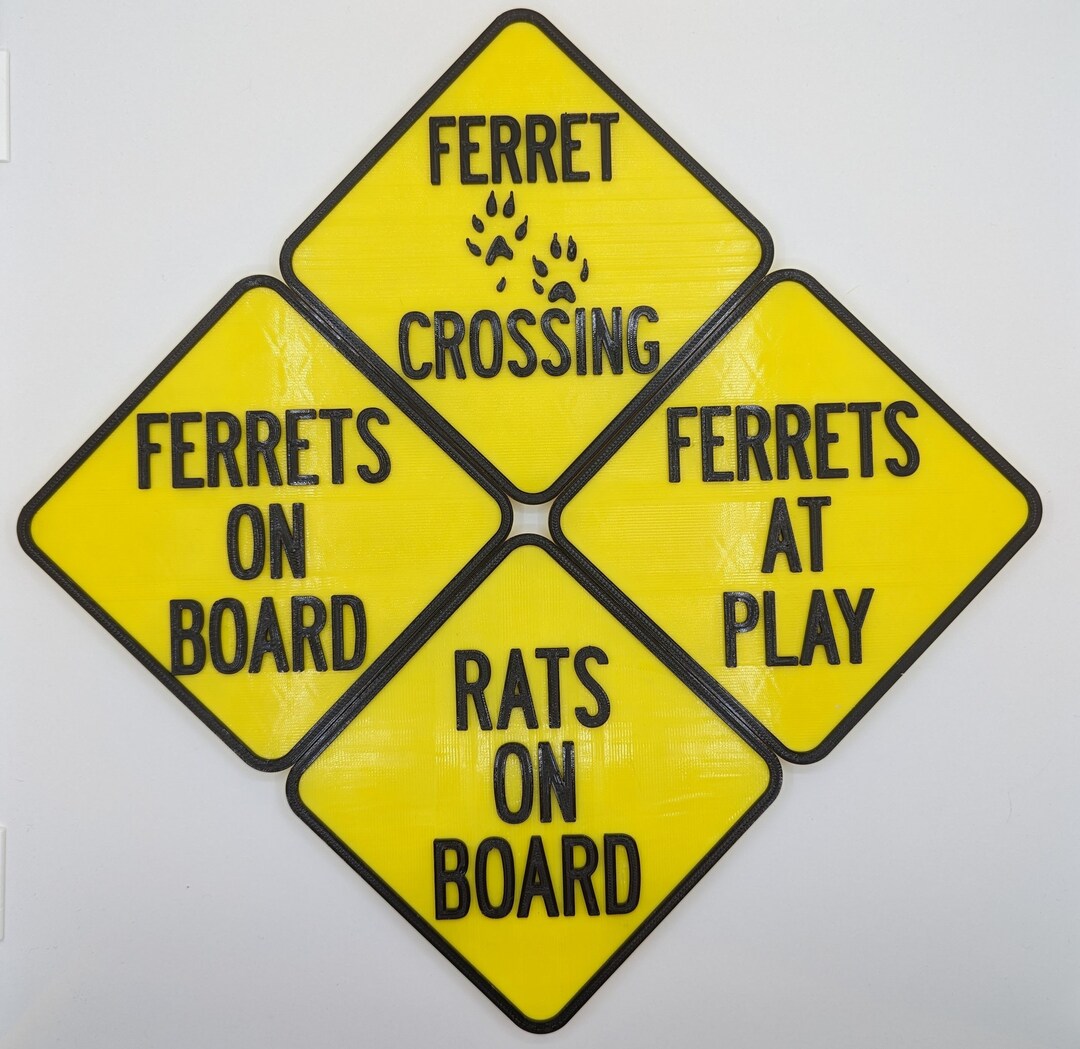 3D Printed "caution" Sign Themed - Cage Version - Etsy