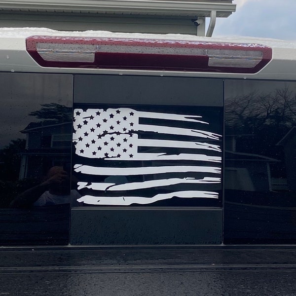 Rear Window Flag Decal Silverado - Etsy