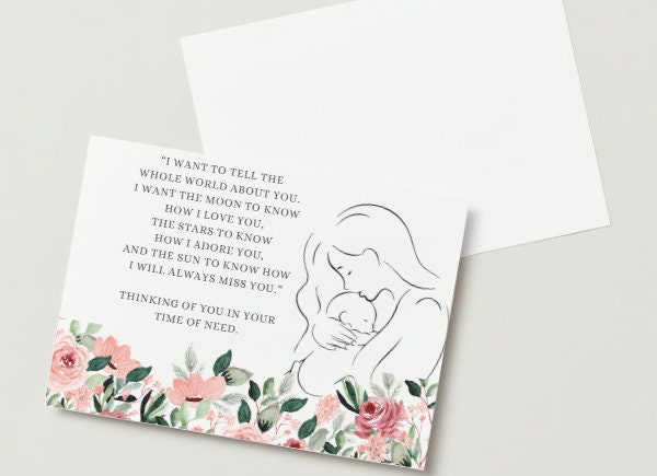 Miscarriage Condolence Card, "in Your Time of Need", Sympathy Gift - Etsy