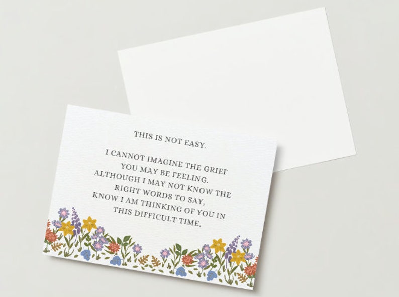 Miscarriage Condolence Card "thinking of You in This Difficult Time" - Etsy