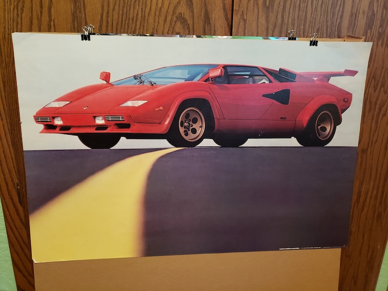 Vintage 1980's Lamborghini Poster - Etsy