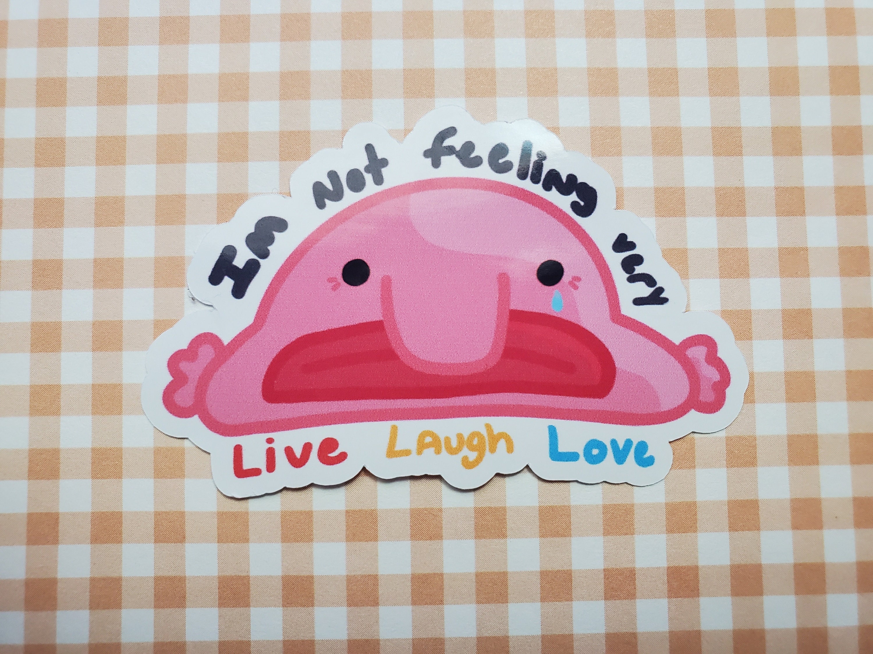 Sad Blobfish Sticker - Etsy
