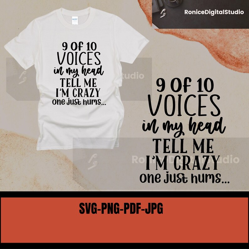 9 Out of 10 Voices in My Head Svg File Cut File Digital | Etsy
