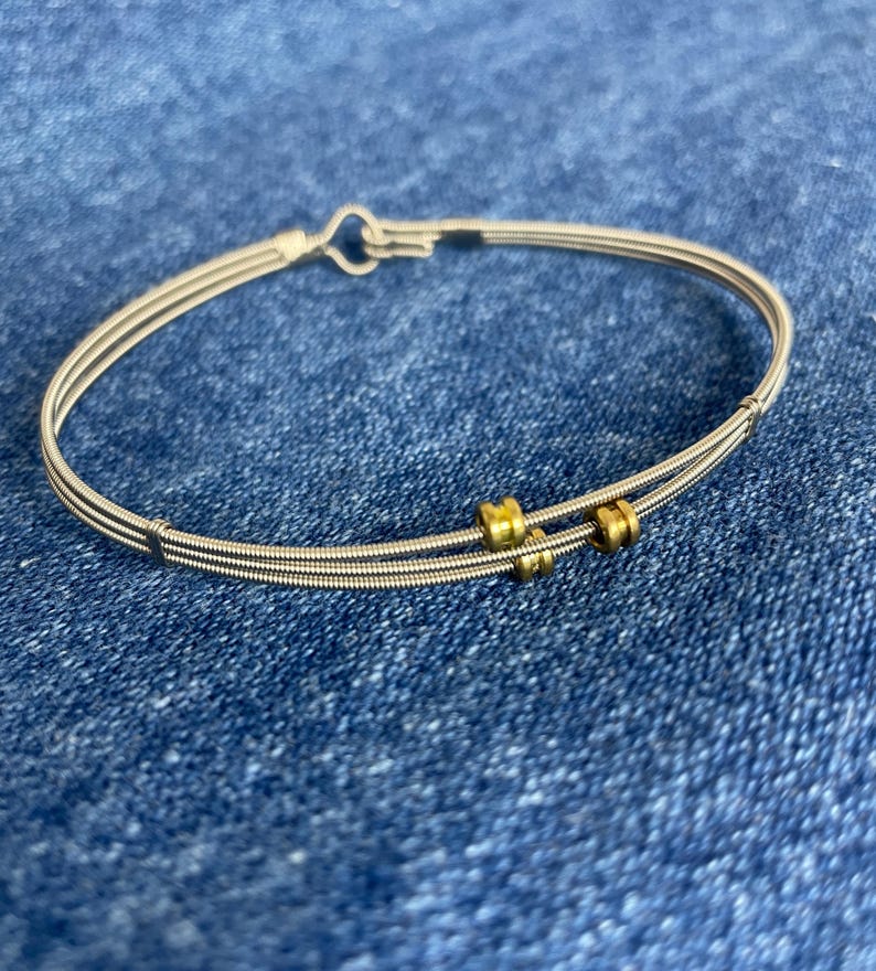 Uni Sex Band Bracelets Made From Guitar Strings 2 Styles To Choose From Free Shipping Etsy