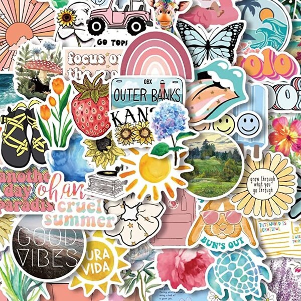 Summer Stickers - Etsy