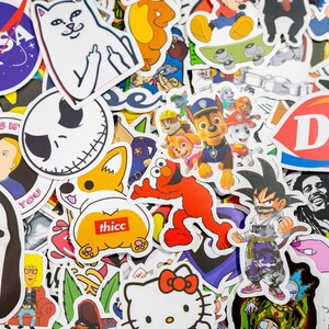 Random Sticker Pack Funny Memes Brands Logos Cartoons - Etsy Canada