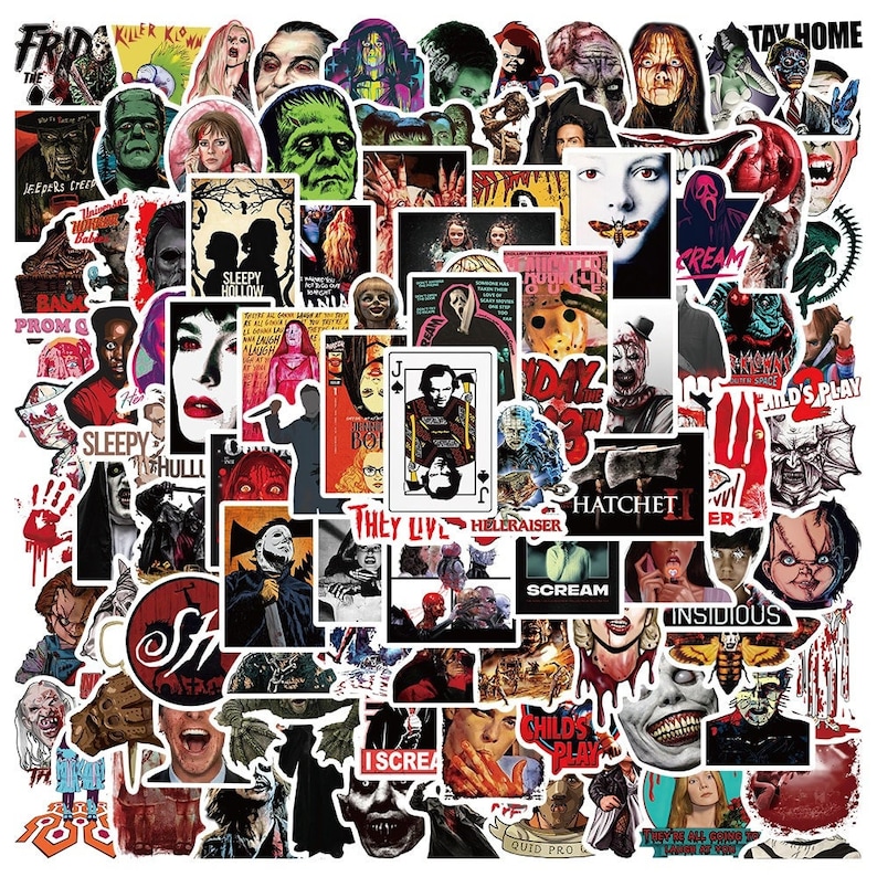 Random Horror Sticker Pack! Horror Movies, Halloween Characters ...