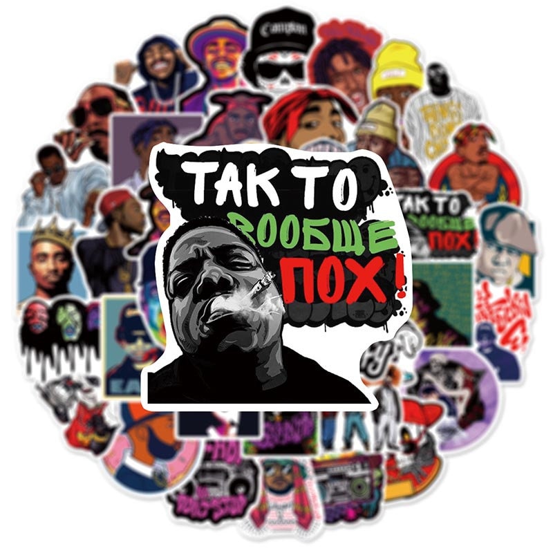 Random Hip Hop Sticker Pack Hip-hop Artists Portraits Rap - Etsy