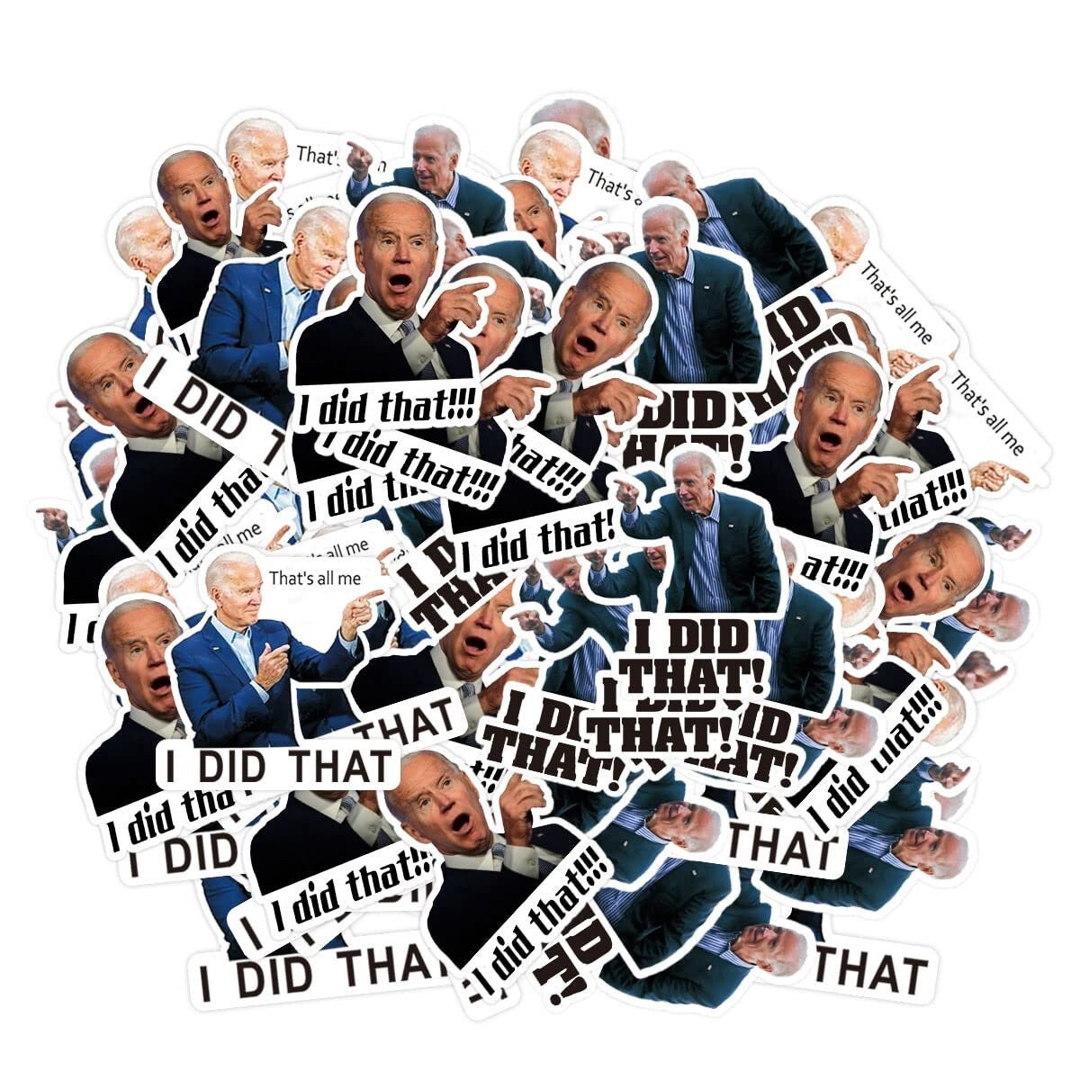 Random Joe Biden Sticker Pack Funny Waterproof Sticker, Inflation, USA ...
