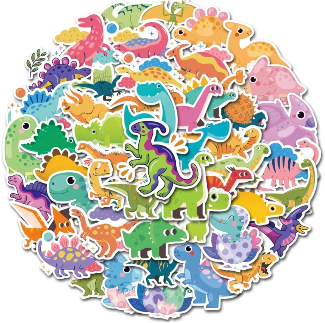 Random Dinosaur Sticker Pack! Cute Dinosaurs, Cool Animals, Big Eye ...