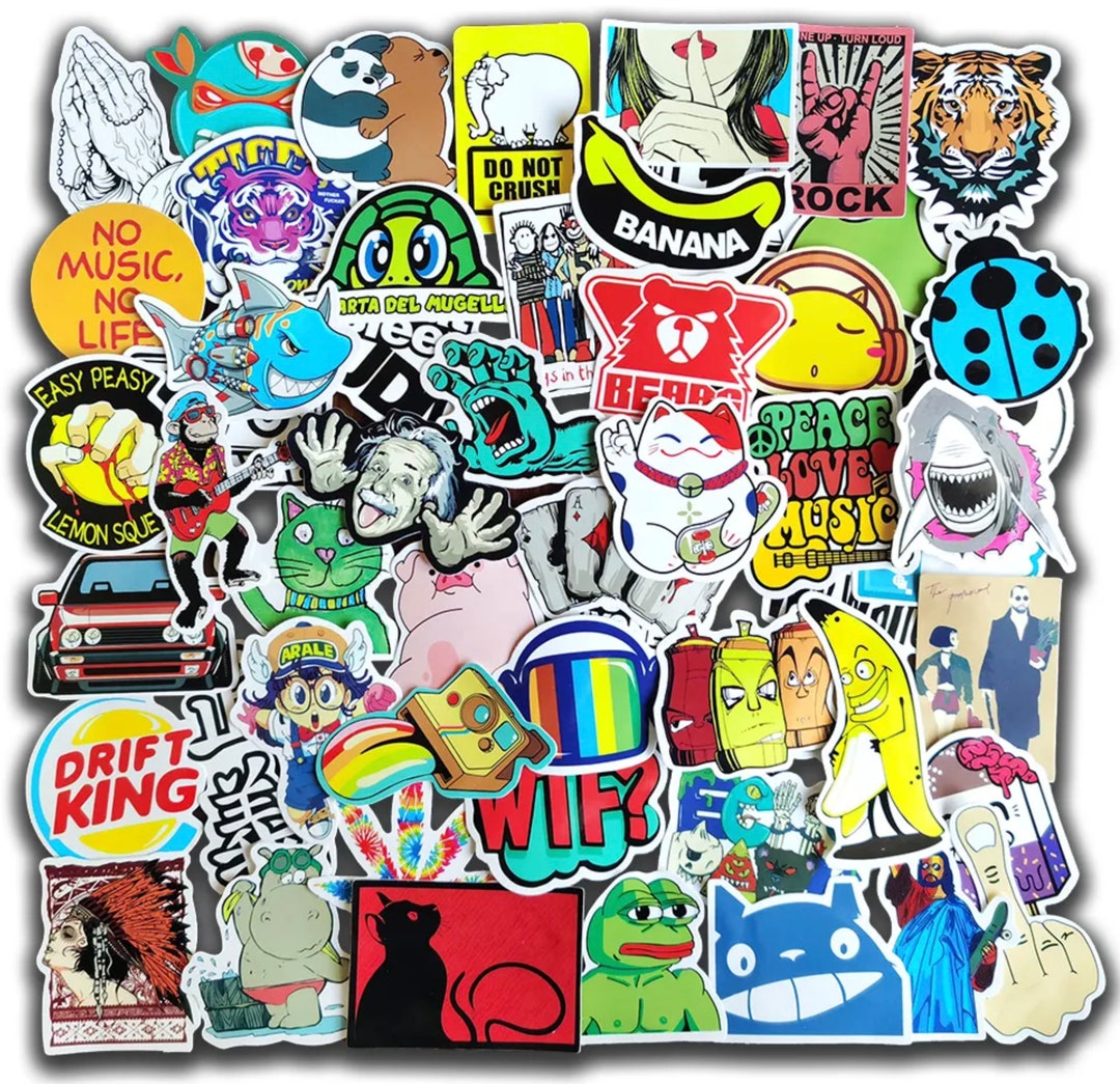 Random Sticker Pack Funny Logos, Cool Stickers, Logos, Laptop Decals ...