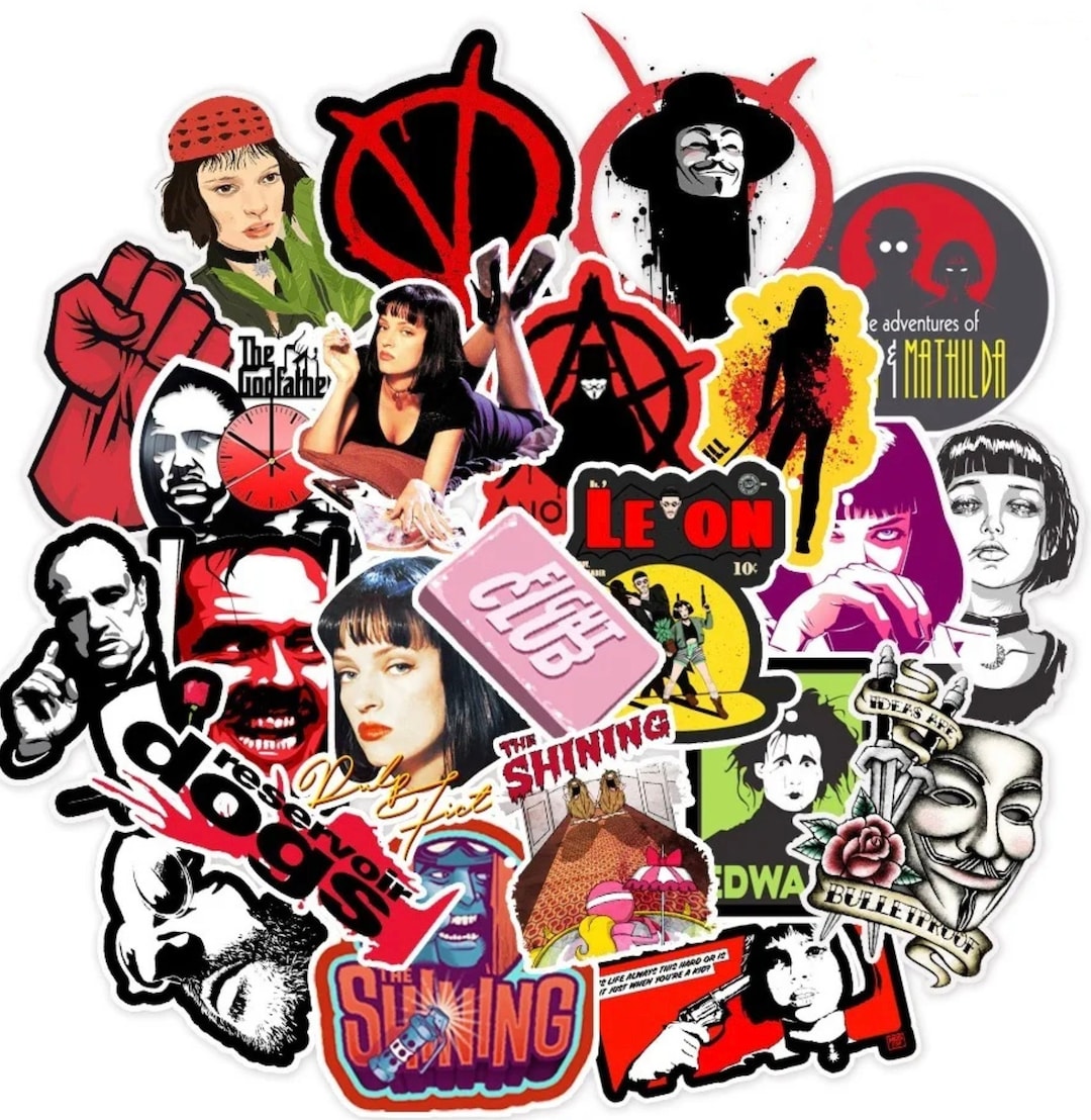 Classic Movie Waterproof Sticker Pack, Popular Films, 2" (10 Stickers ...