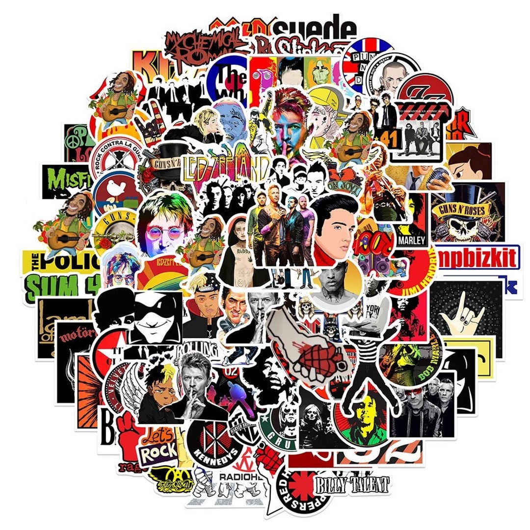 Random Rock Band Sticker Pack! Rock Stars, Music Icons, Singers, 80s ...