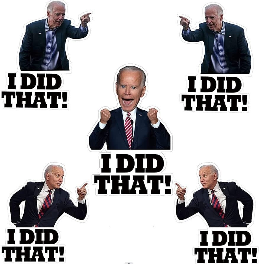 Random Joe Biden Sticker Pack Funny Waterproof Sticker, Inflation, USA ...