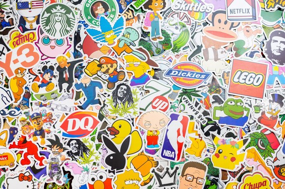 Random Sticker Pack Funny Memes Brands Logos Cartoons - Etsy Canada