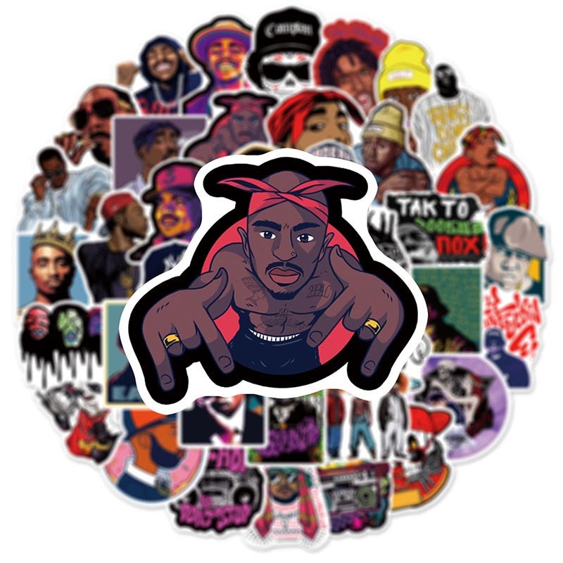 Random Hip Hop Sticker Pack Hip-hop Artists Portraits Rap - Etsy