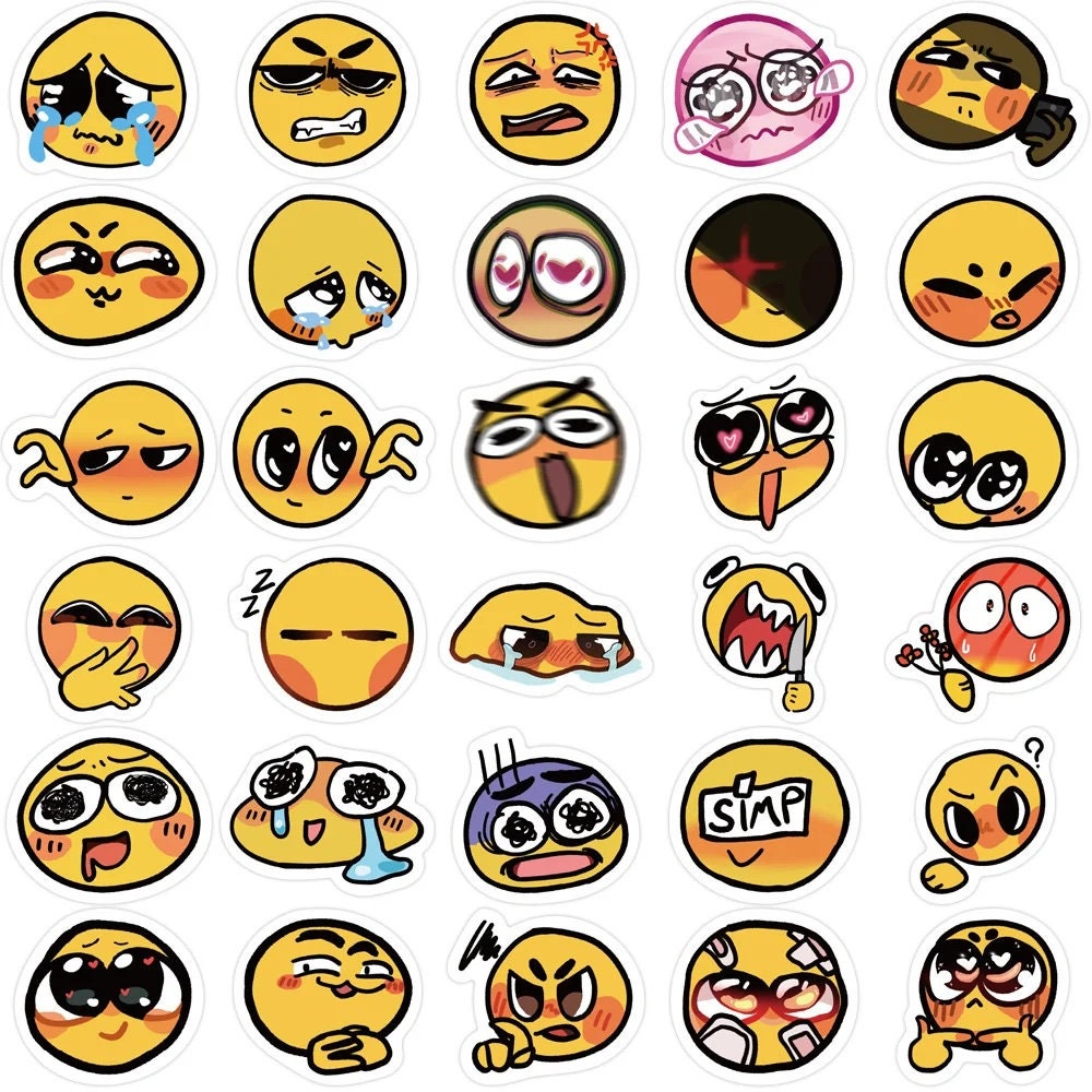 Random Emoji Sticker Pack! Cute Faces, Funny Expressions, Emoji Icons ...