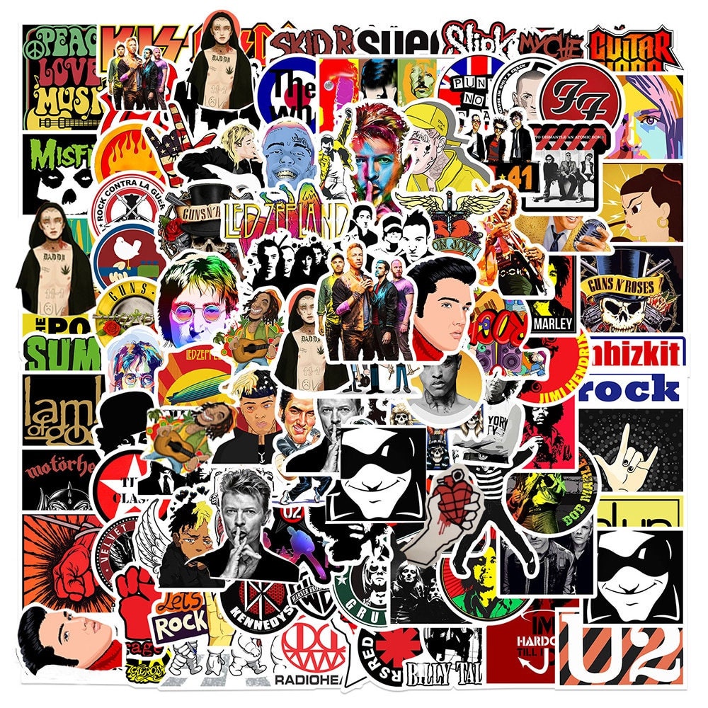 Random Rock Band Sticker Pack Rock Stars, Music Icons, Singers, 80s ...