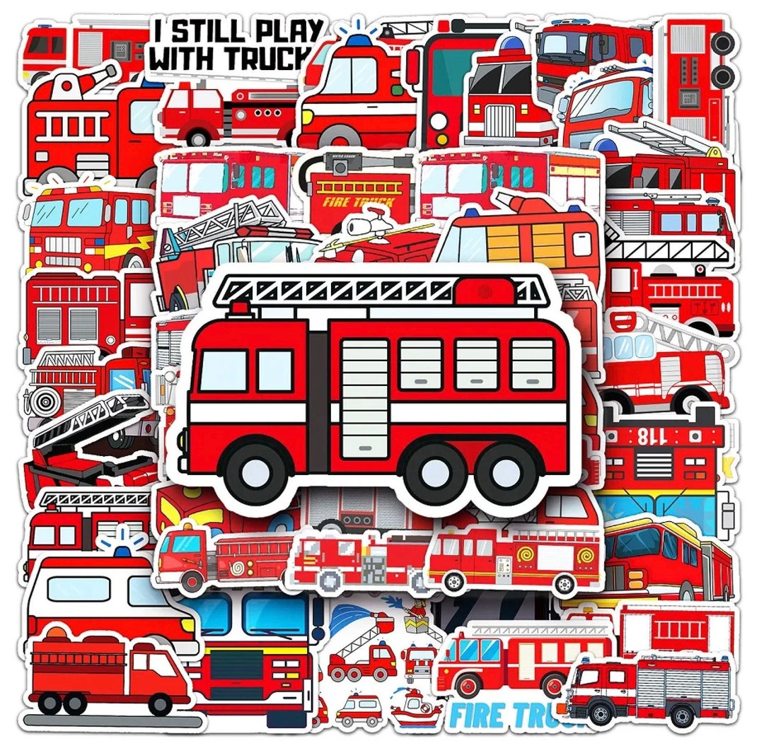 Random Fire Truck Sticker Pack! Fire Engines, Firefighter, Truck ...
