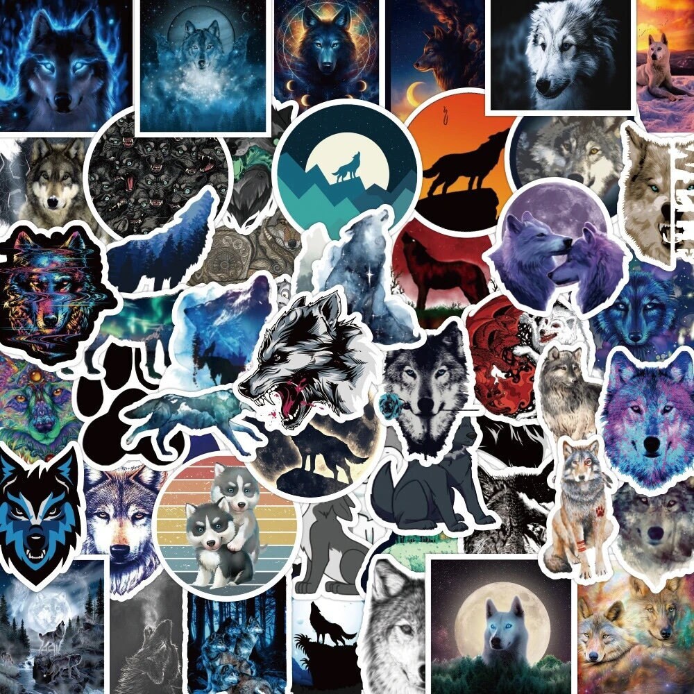 Random Wolf Sticker Pack Wolf Portraits, Cartoon Canines, Dogs, Cute ...
