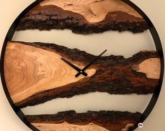 16 Live Edge Black Walnut Wall Clock - Etsy