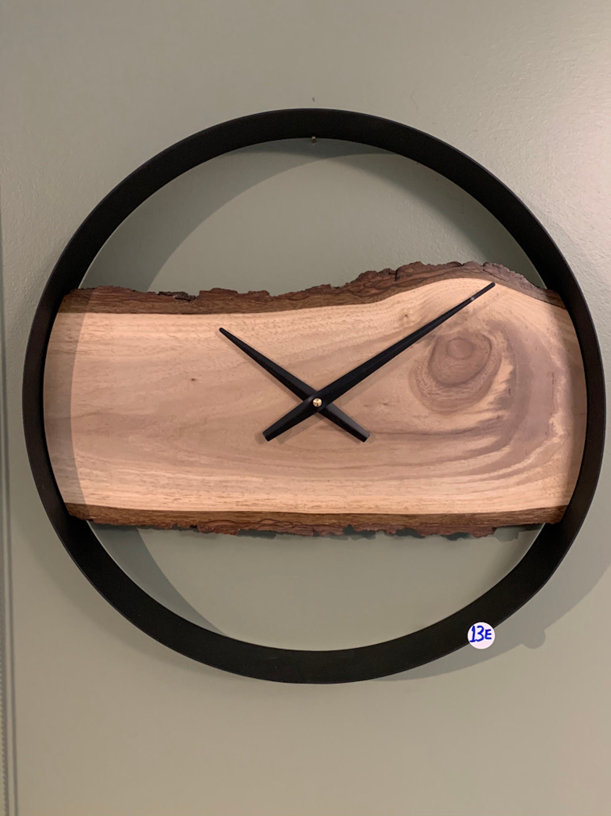 16" Live Edge Black Walnut Wall Clock - Etsy