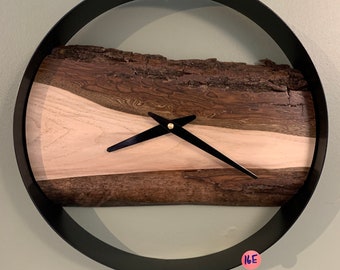 16 Live Edge Black Walnut Wall Clock - Etsy