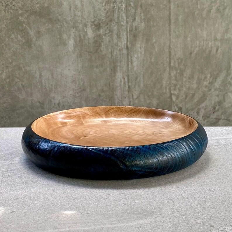 25cm Desert Ash Handmade Bowl With Yakisugi and Airbrushed Finish ...