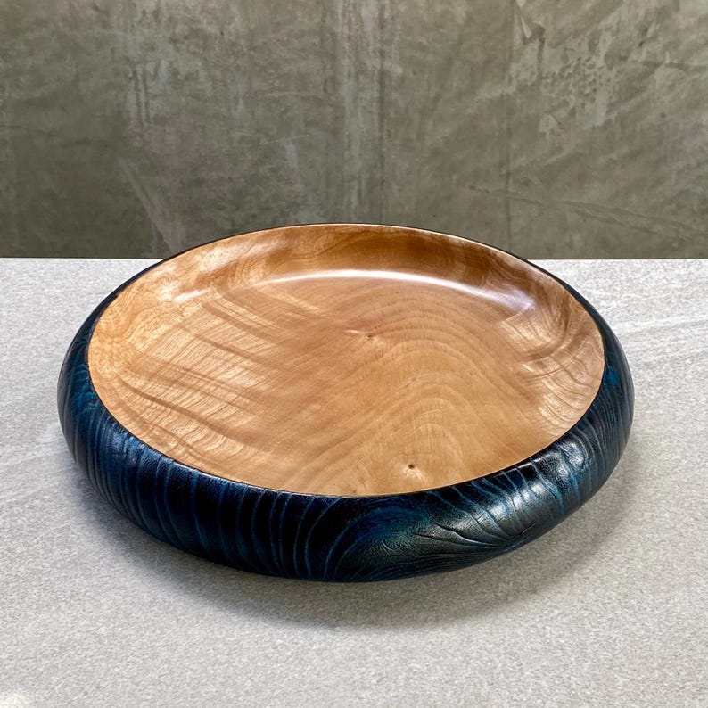25cm Desert Ash Handmade Bowl With Yakisugi and Airbrushed Finish ...
