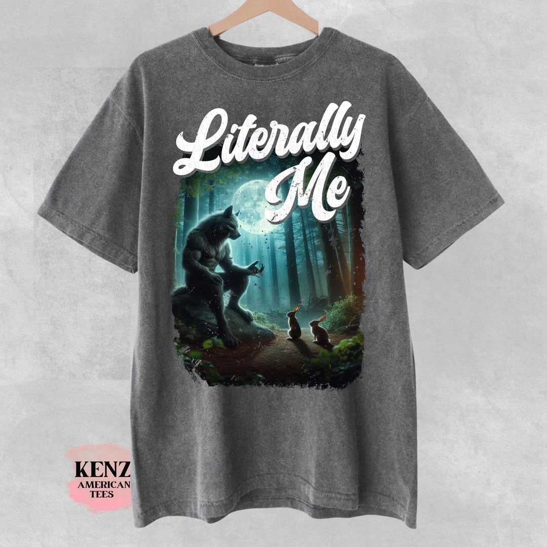 Wolf Funny Vintage T-shirt, Retro Meme Tee, Grunge Clothing Aesthetic ...