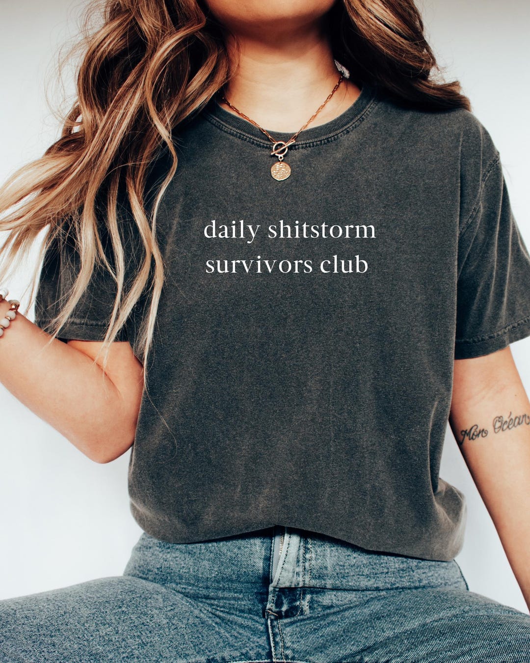 Comfort Colors® Daily Shitstorm Survivors Club Shirt, Funny Mental ...